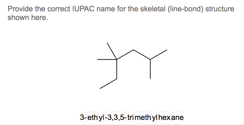 Provide the correct IUPAC name for the skeletal | Chegg.com