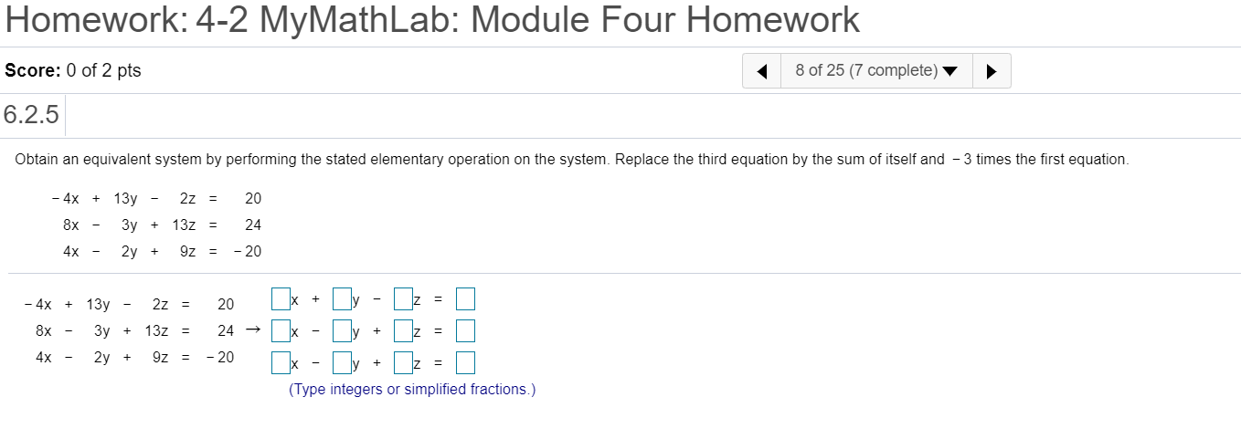 Solved Homework: 4-2 MyMathLab: Module Four Homework Score: | Chegg.com