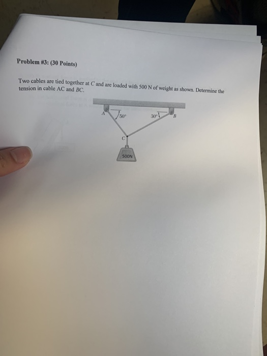 Solved Problem #3: (30 Points) Two cables are tied together | Chegg.com