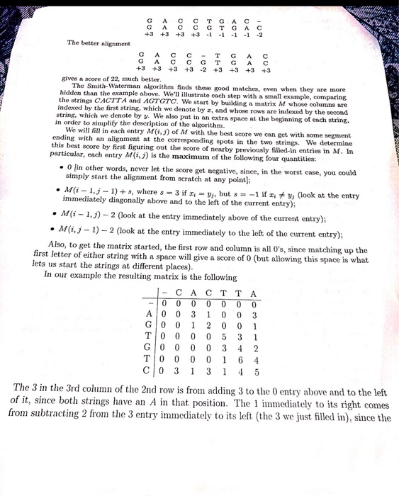 Solved Sequence alignment In this project, we' look at the | Chegg.com