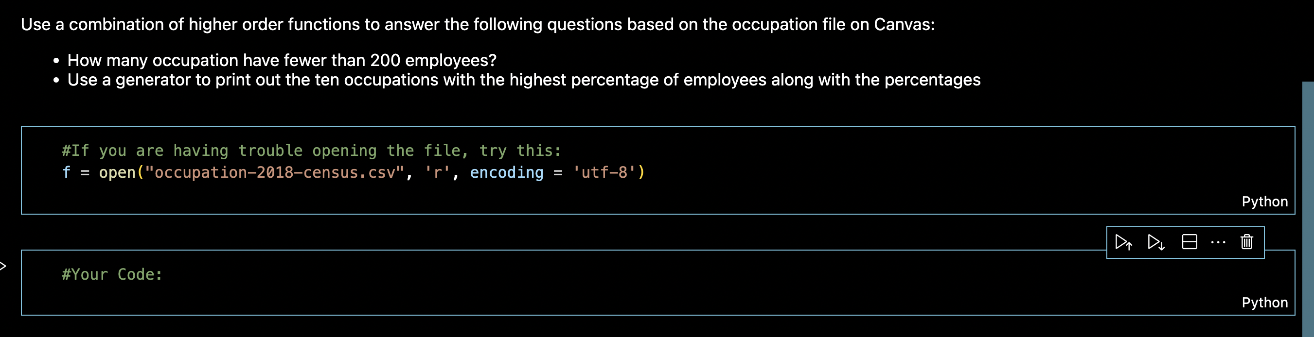 Solved Jse a combination of higher order functions to answer | Chegg.com