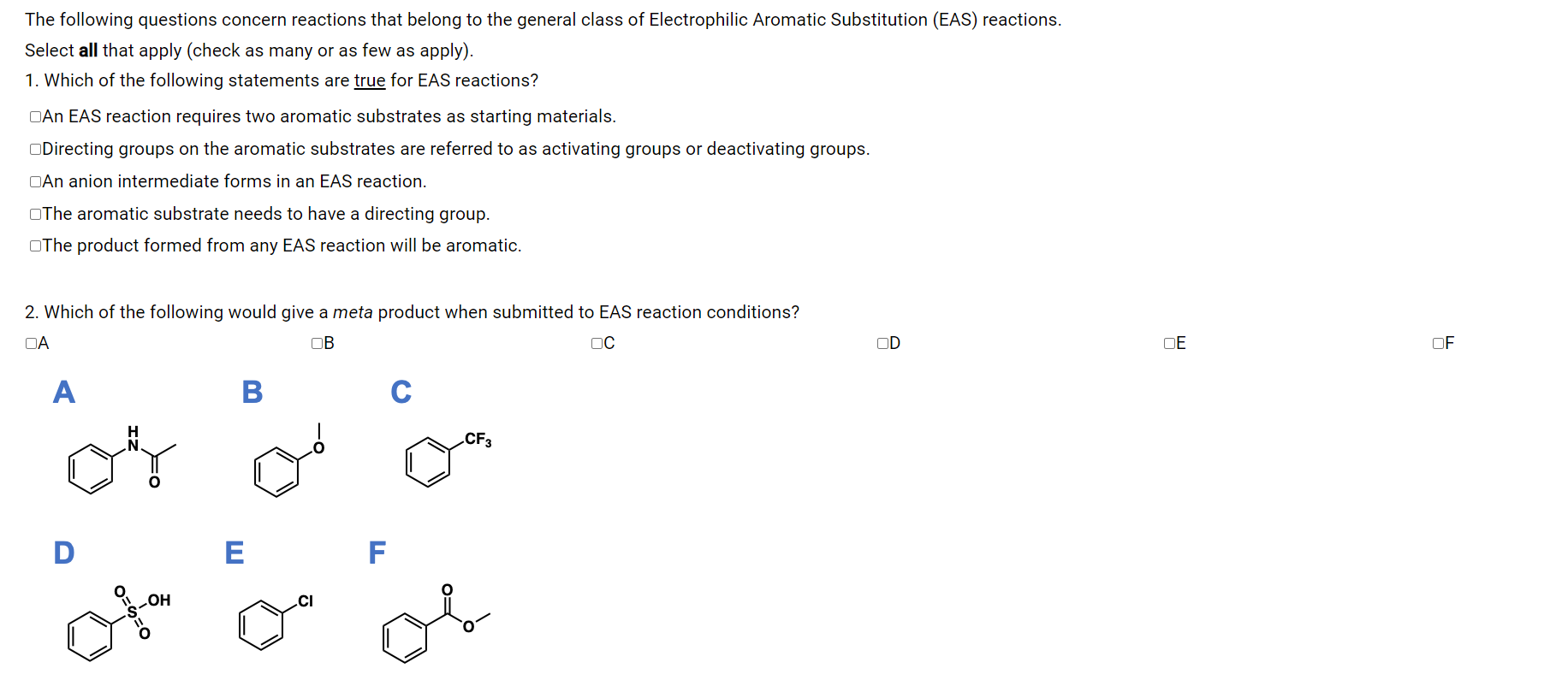 Solved The following questions concern reactions that belong | Chegg.com