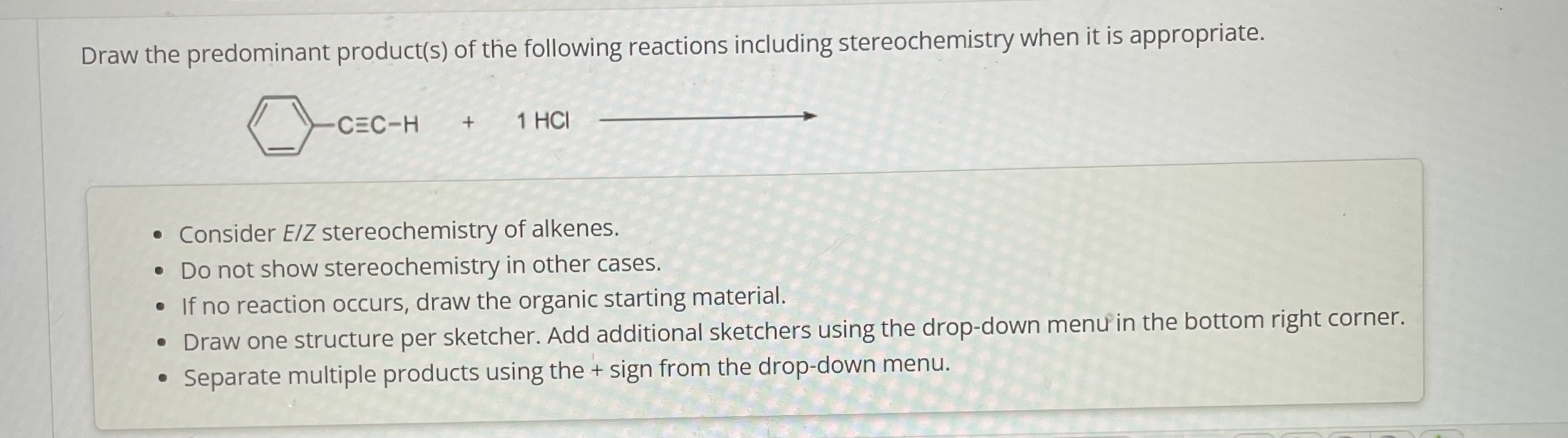 Solved Draw the predominant product(s) of the following | Chegg.com