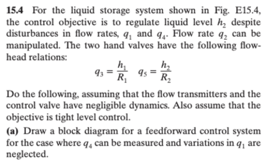 Solved 15.4 For the liquid storage system shown in Fig. | Chegg.com