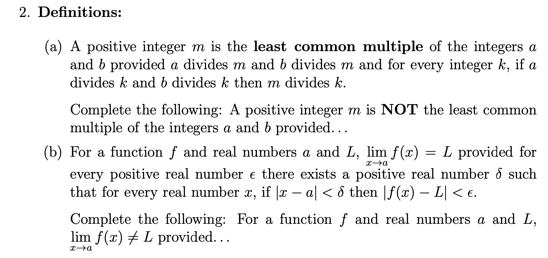 (a) A positive integer m is the least common multiple | Chegg.com