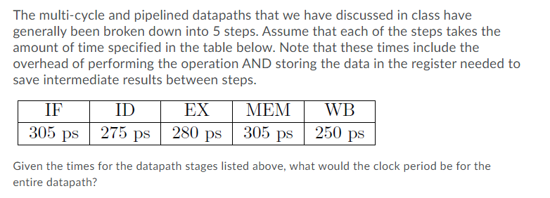 Solved The multi-cycle and pipelined datapaths that we have | Chegg.com