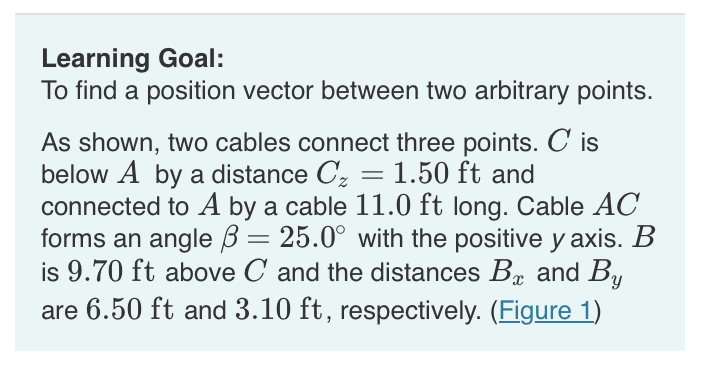 To find a position vector between two arbitrary | Chegg.com