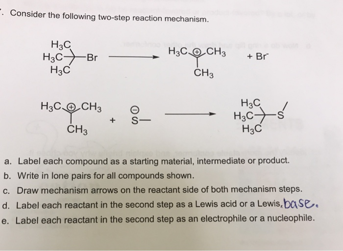 Solved . Consider the following two-step reaction mechanism | Chegg.com