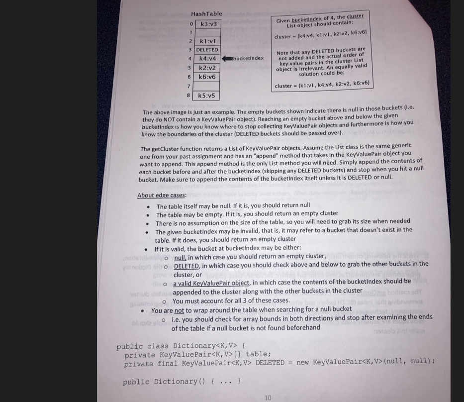 Solved 1. Write the following custom method, getCluster, | Chegg.com