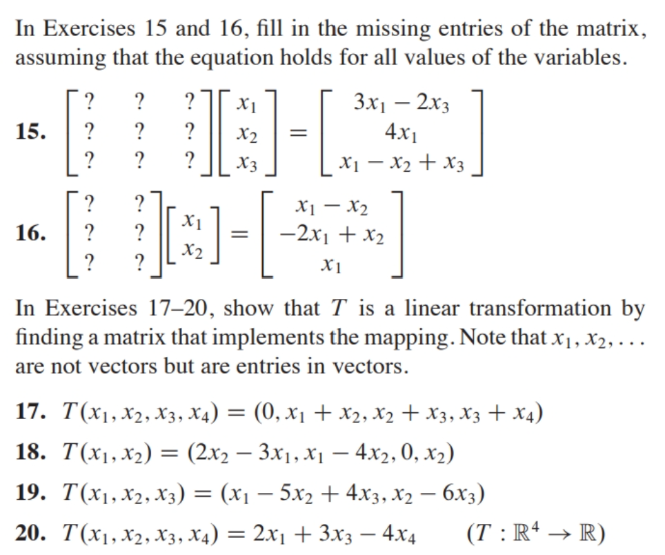 Solved In Exercises 1–10, assume that T is a linear | Chegg.com