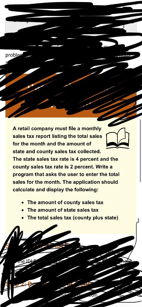 Solved A retail company must file a monthly sales tax report | Chegg.com