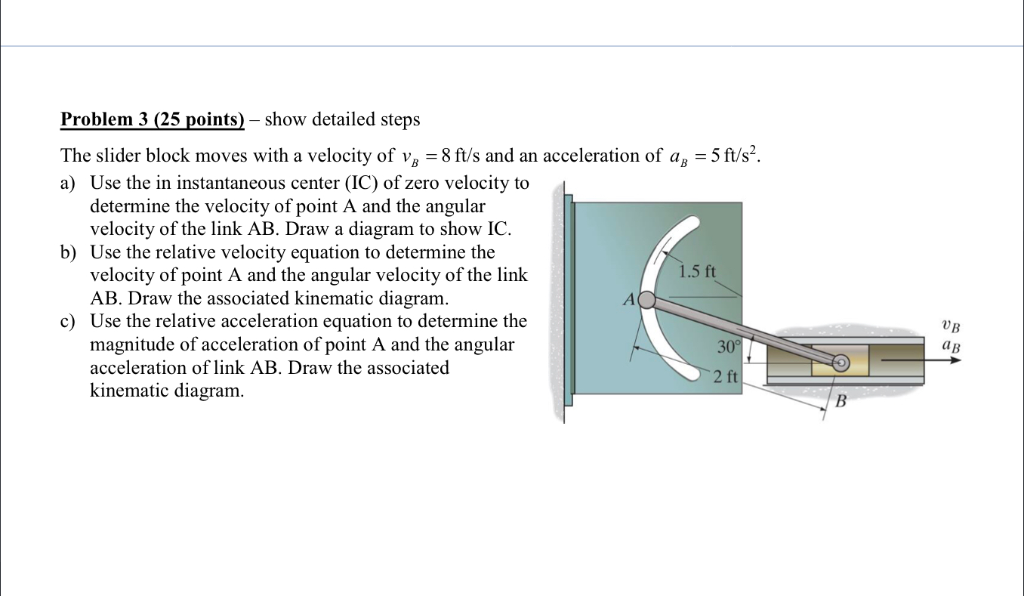 Solved Problem 3 (25 points) - show detailed steps The | Chegg.com
