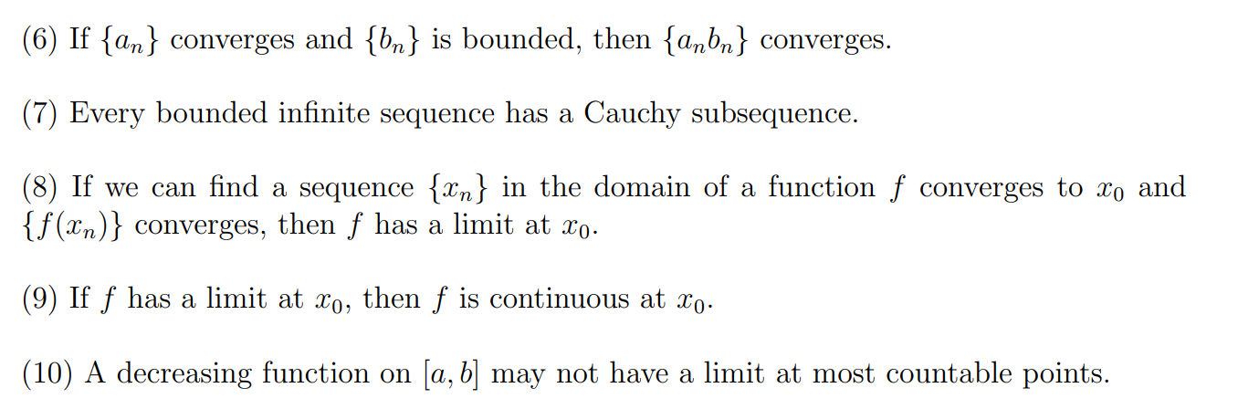 Solved (6) If {an} converges and {bn} is bounded, then | Chegg.com