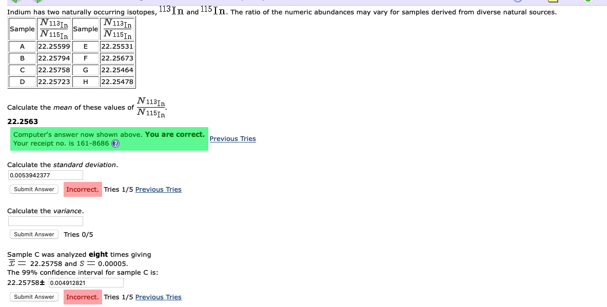 Solved Indium has two naturally occurring isotopes, 113In | Chegg.com
