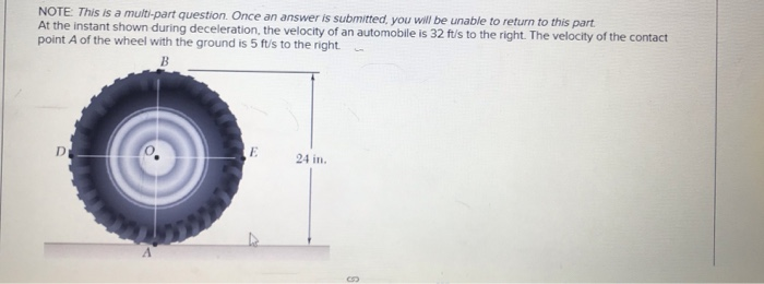 NOTE: This At the instant point A of the wheel with | Chegg.com