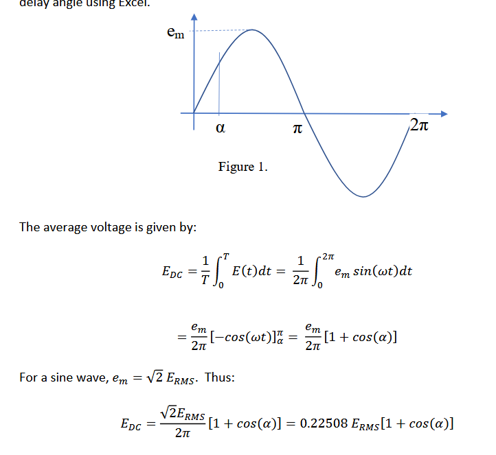 Solved Find the DC output voltage for delay angles 0 to 180 | Chegg.com