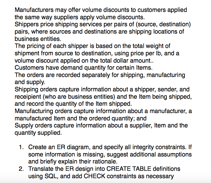 Consider the following Supply Chain information | Chegg.com