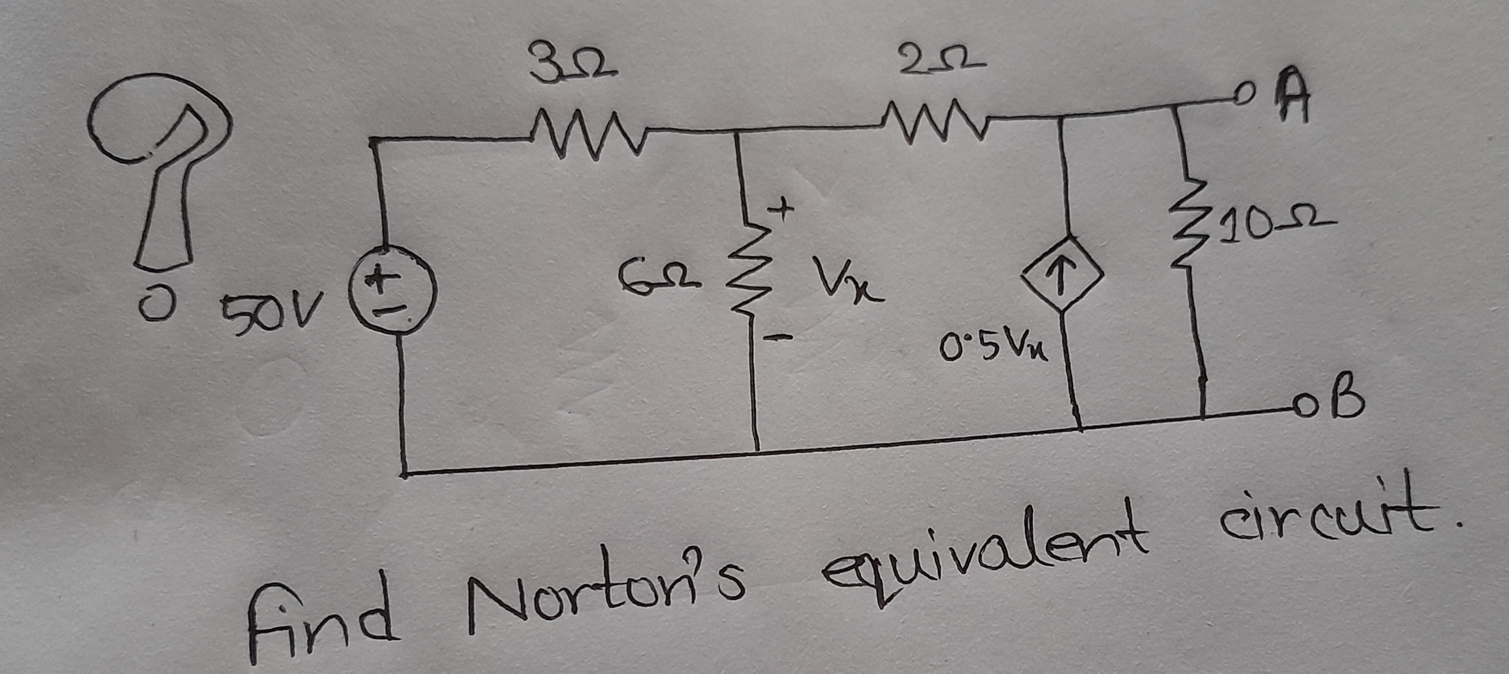 Solved Find Norton's equivalent circurt. | Chegg.com