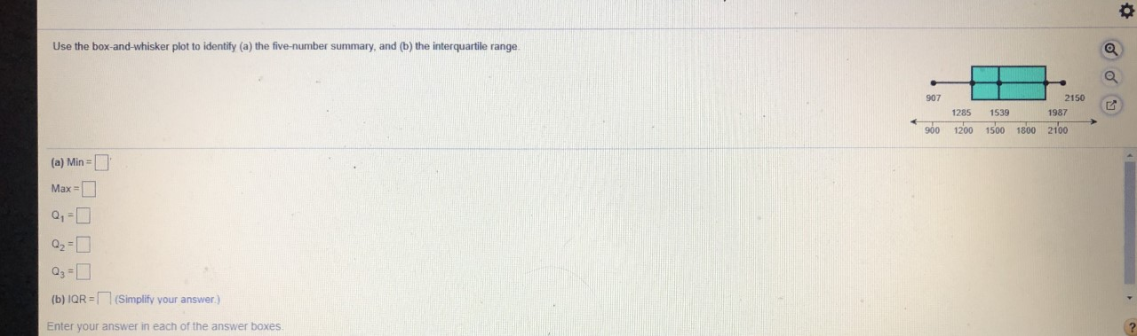 Solved Use the box-and-whisker plot to identify (a) the | Chegg.com
