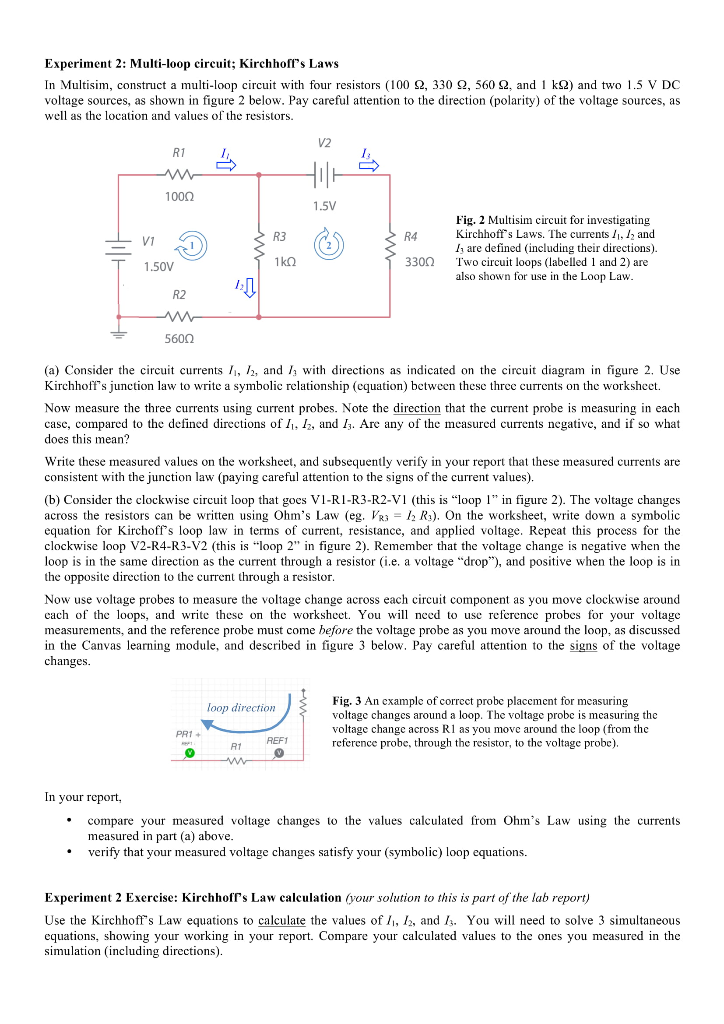 Solved Lab 2 - Ohm's Law and Kirchhoff's Laws with Multisim | Chegg.com Solved Lab 2 - Ohm's Law and Kirchhoff's Laws with Multisim | Chegg.com