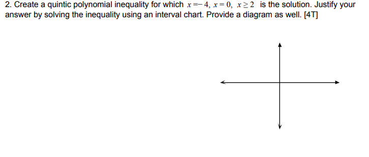 Solved 2. Create a quintic polynomial inequality for which | Chegg.com