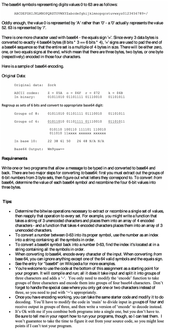 Solved The base64 symbols representing digits values 0 to 63 | Chegg.com