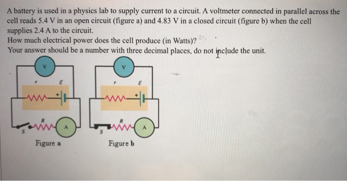 Solved A battery is used in a physics lab to supply current | Chegg.com