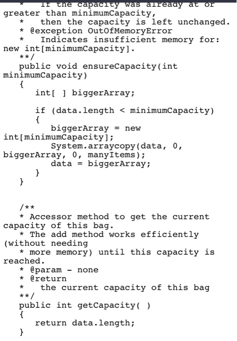 Solved So this is a lab for Java and has to do with bags, if | Chegg.com