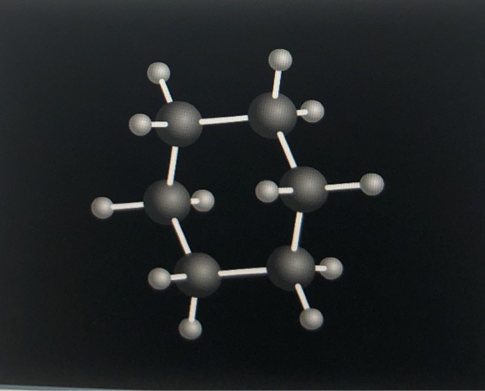Solved Below is a 3D representation of a cyclohexane (CeH12) | Chegg.com