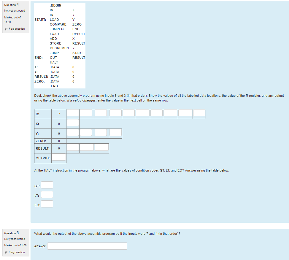 Solved Question 1 Not yet answered Marked out of 5.00 Flag | Chegg.com