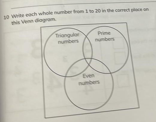 Solved 10 ﻿Write each whole number from 1 ﻿to 20 ﻿in the | Chegg.com