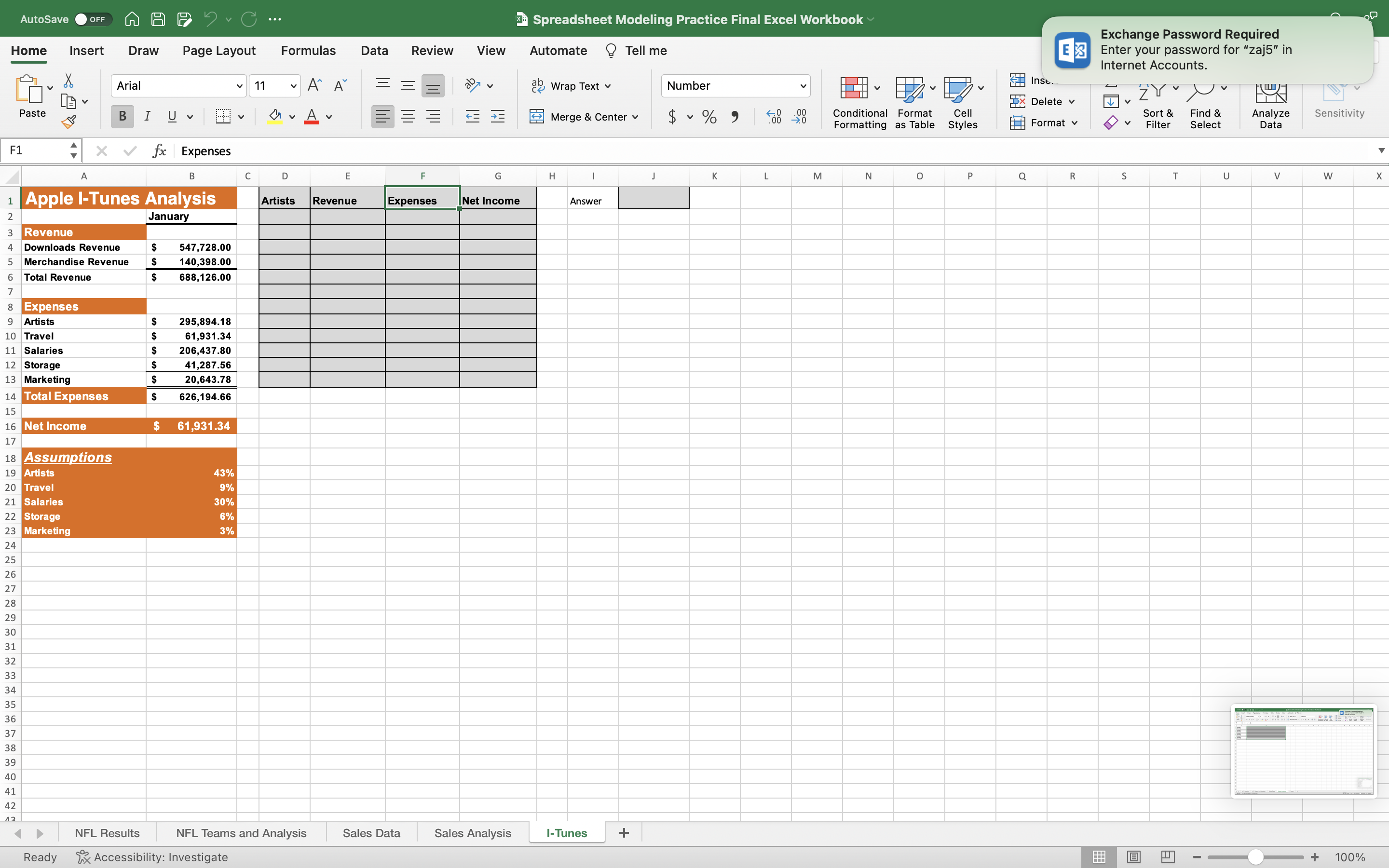 Solved Open the Micro Apps 250 Practice Final workbook and | Chegg.com