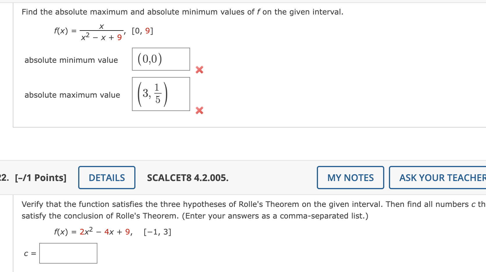 Solved Find the absolute maximum and absolute minimum values | Chegg.com