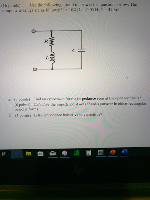 Solved Use the following circuit to answer the questions | Chegg.com