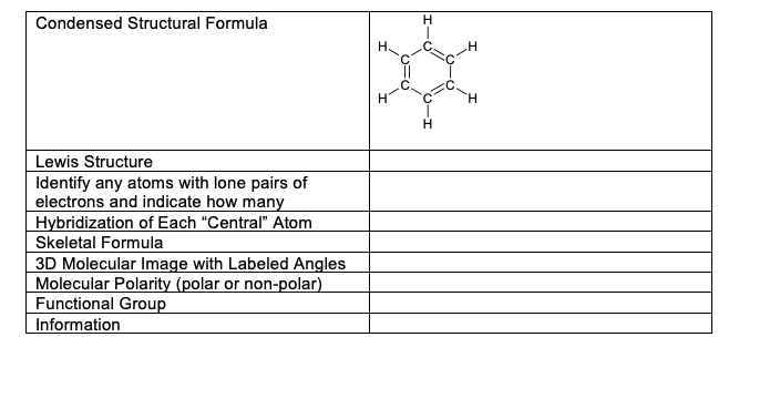 Solved Condensed Structural Formula H3C-C-H Lewis Structure | Chegg.com