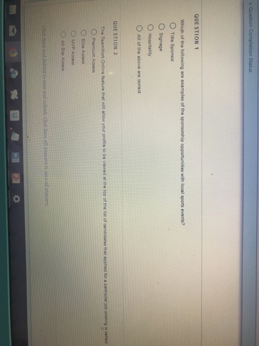 Solved QUE STION 1 Which of the following are examples of | Chegg.com