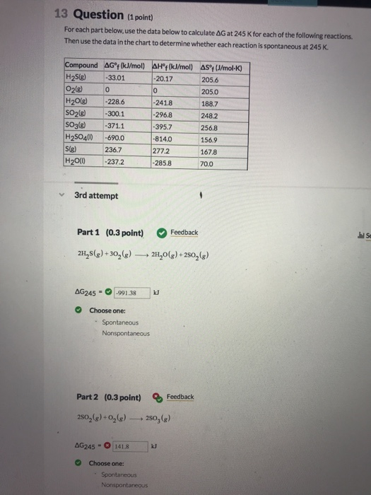 Solved 13 Question (1 point) For each part below. use the | Chegg.com