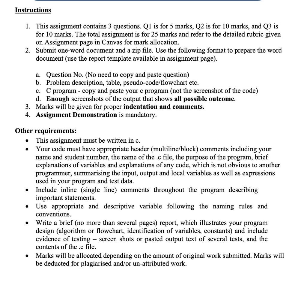 Solved Instructions 1. This assignment contains 3 questions. | Chegg.com