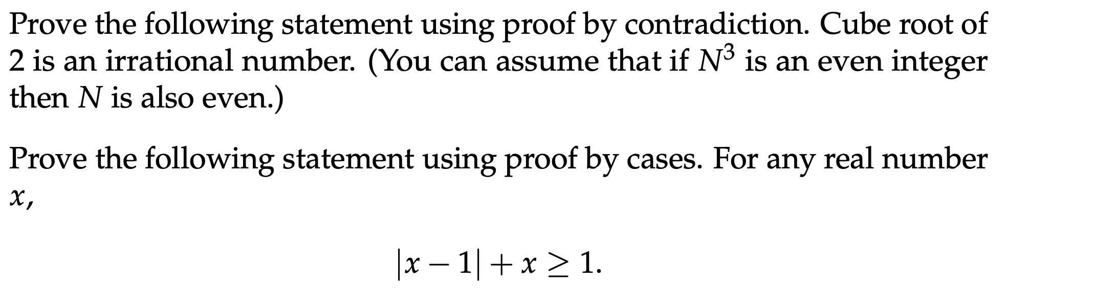 Solved Prove the following statement using proof by | Chegg.com