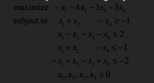 Solved Write a program to implement the one phase simplex | Chegg.com