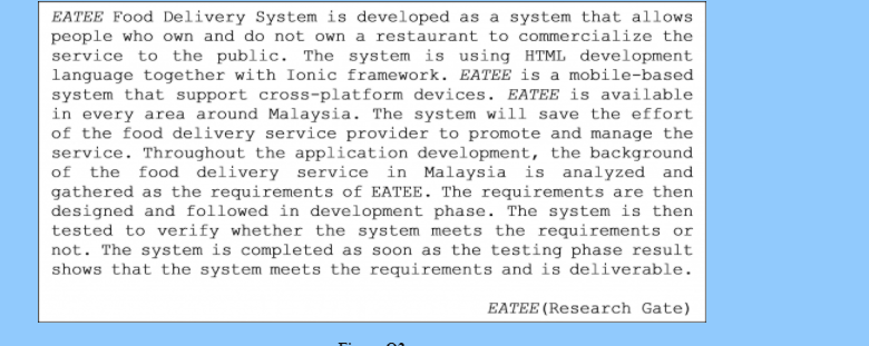 Solved EATEE Food Delivery System is developed as a system | Chegg.com