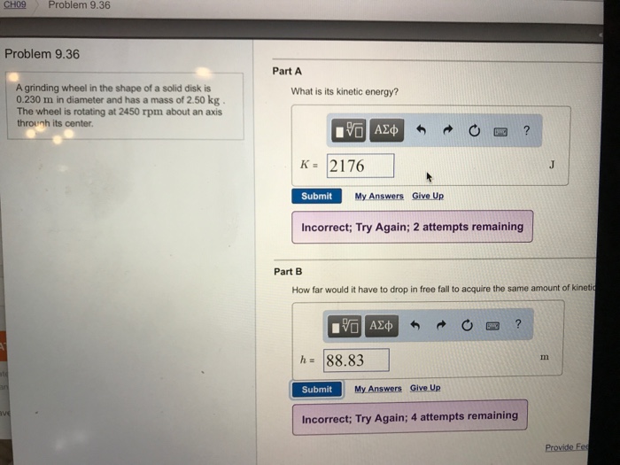 Solved CHO9 Problem 9.36 Problem 9.36 Part A A grinding | Chegg.com