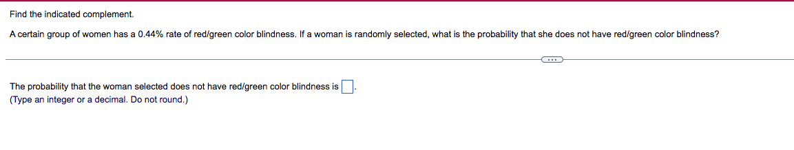 Solved Find the indicated complement. A certain group of | Chegg.com