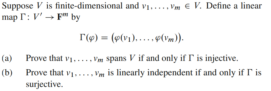 Solved Suppose V is finite-dimensional and v1,…,vm∈V. Define | Chegg.com