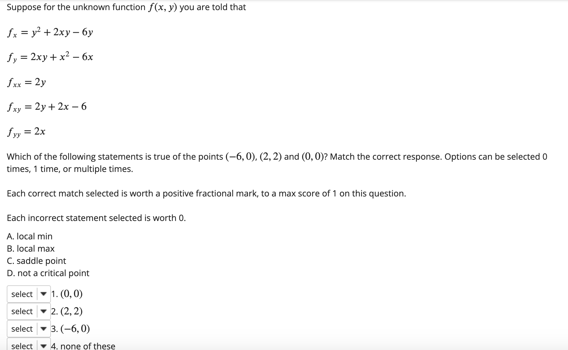 Solved Suppose for the unknown function f(x,y) you are told | Chegg.com