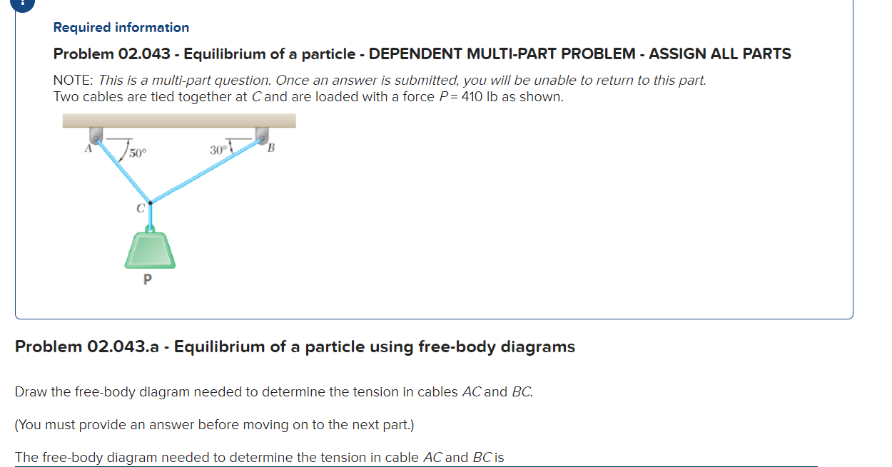 Solved Required information Problem 02.043 - Equilibrium of | Chegg.com