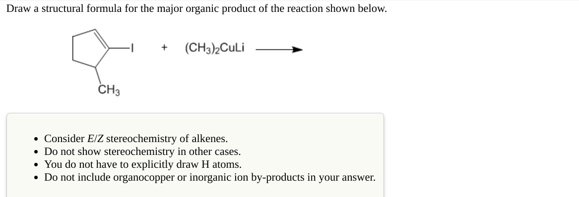 Solved Draw a structural formula for the major organic | Chegg.com