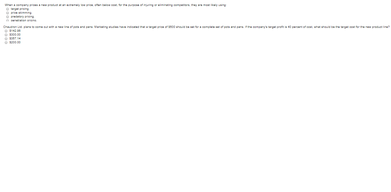 solved-when-a-company-prices-a-new-product-at-an-extremely-chegg