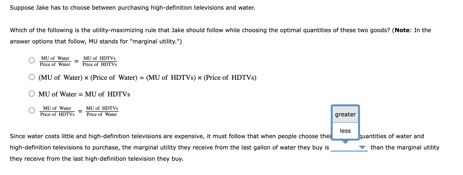 Solved Suppose Jake has to choose between purchasing | Chegg.com