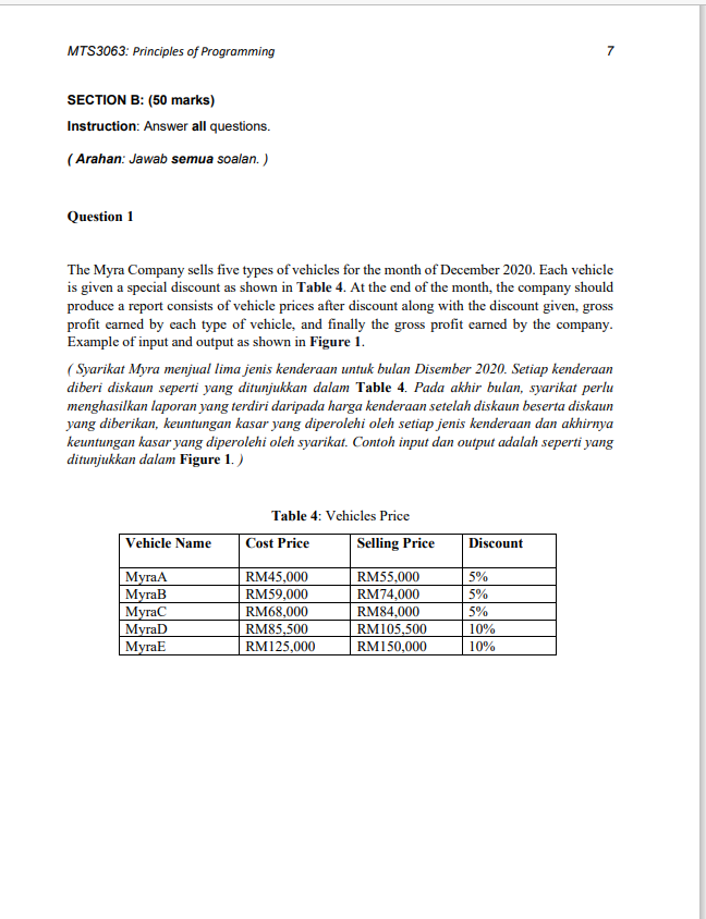 Solved SECTION A: (30 marks) Instruction: Answer all | Chegg.com